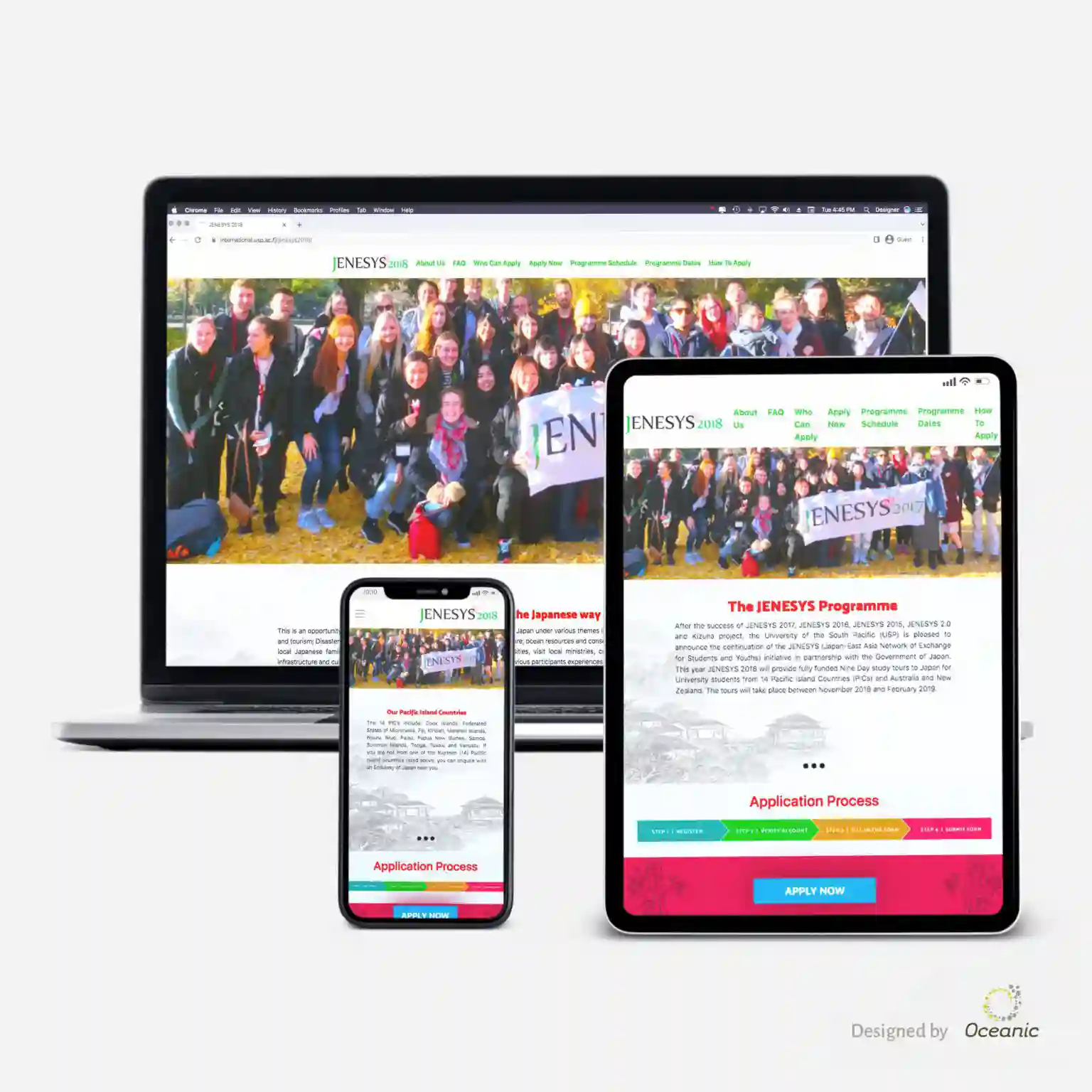 Jenesys 2018 Website - Oceanic Communications